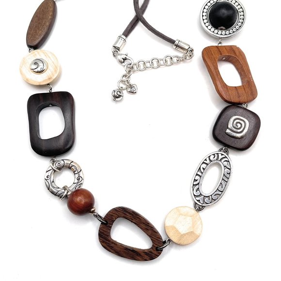 Brighton | Jewelry | Brighton Wooden Accent Necklace 699 | Poshmark